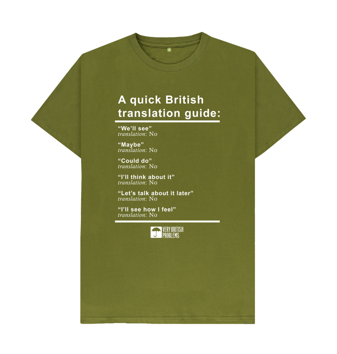 A Quick British Translation Guide T-shirt