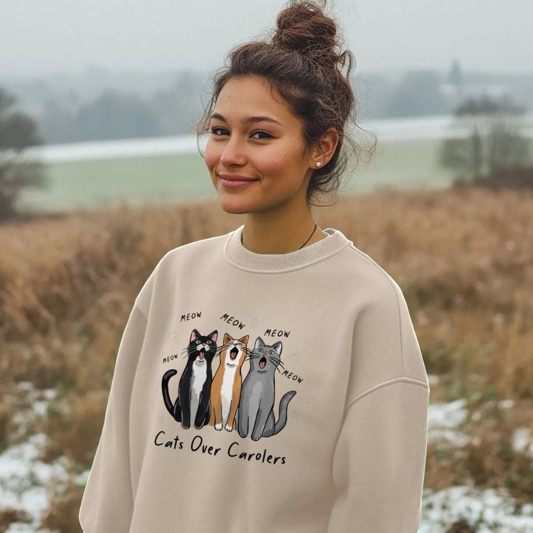 Carolling Cats Oversized Jumper | Cats Protection Store