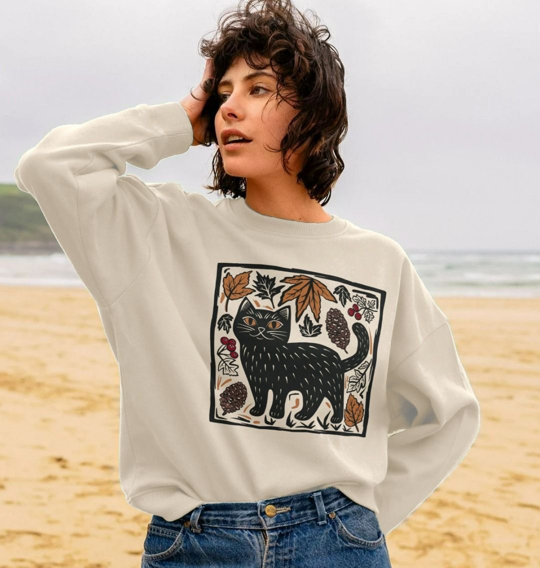 Autumn Cats Oversized Jumper