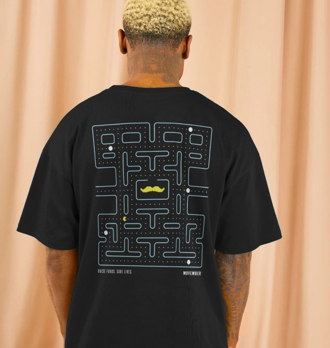 Pac-man Waka Waka Oversized Movember Shirt