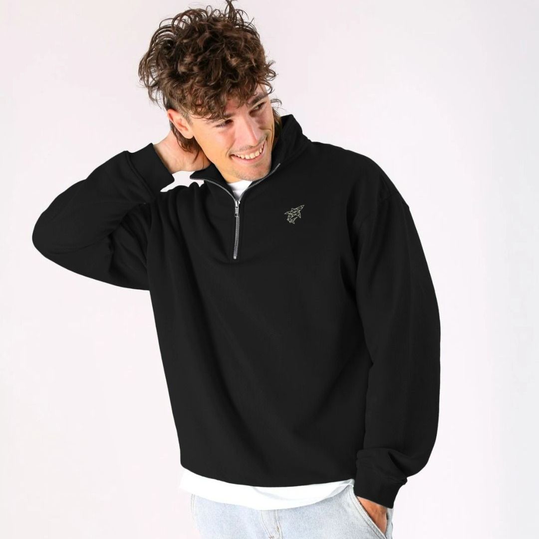 Shark Half Zip Sweatshirt | Embroidered Jumper | Shark Trust