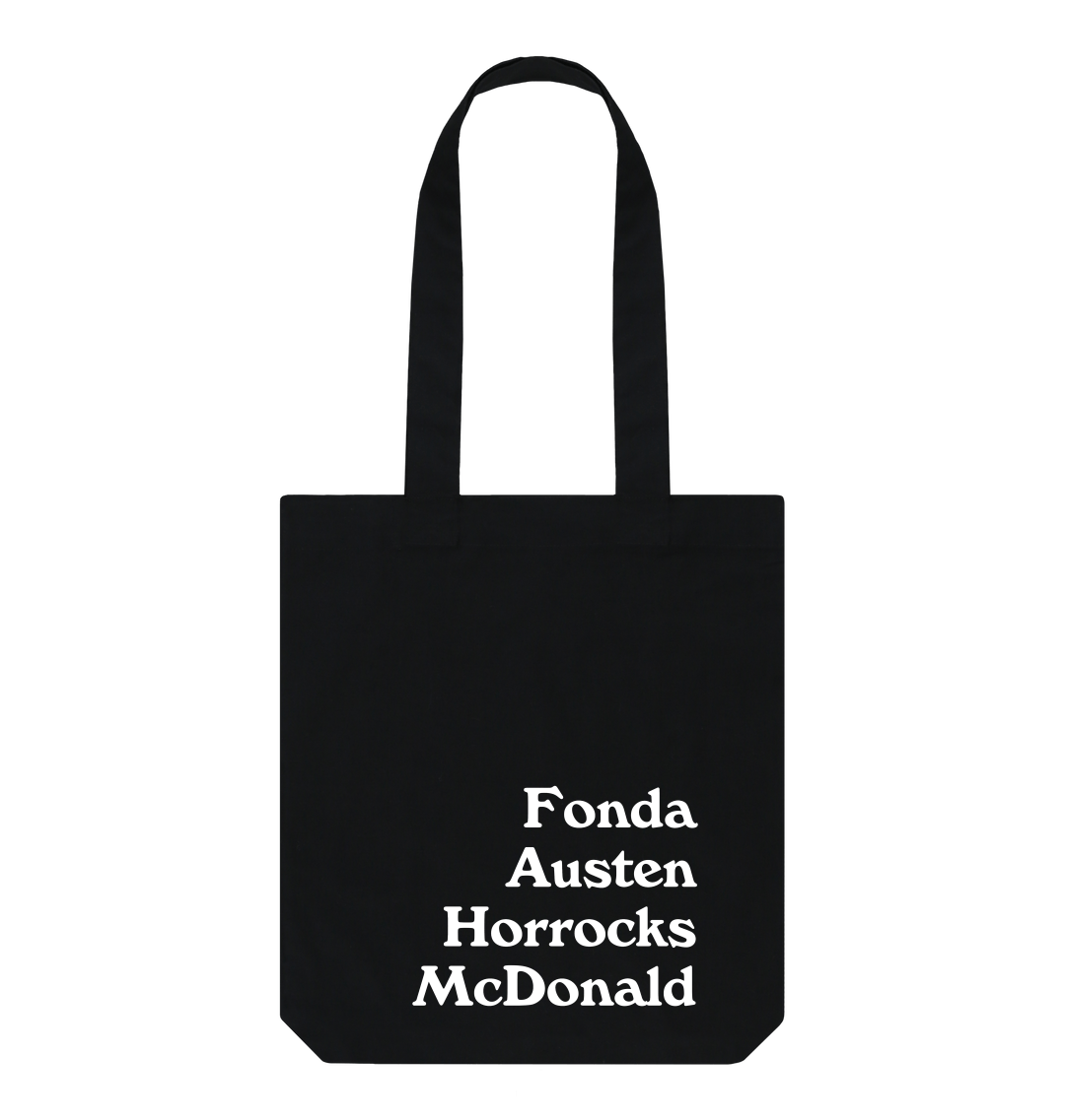 The Jane Tote - White Print