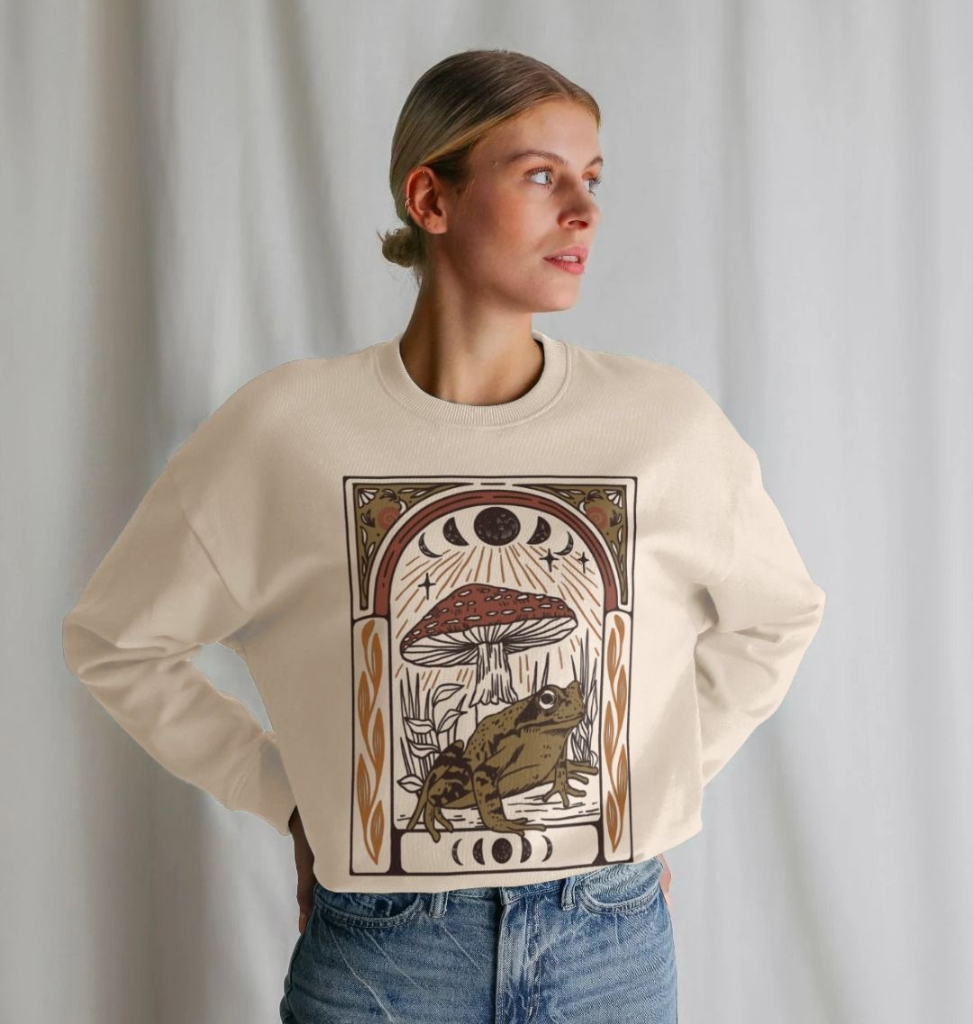 Frog & Fly Agaric Tarot Card Oversized Jumper